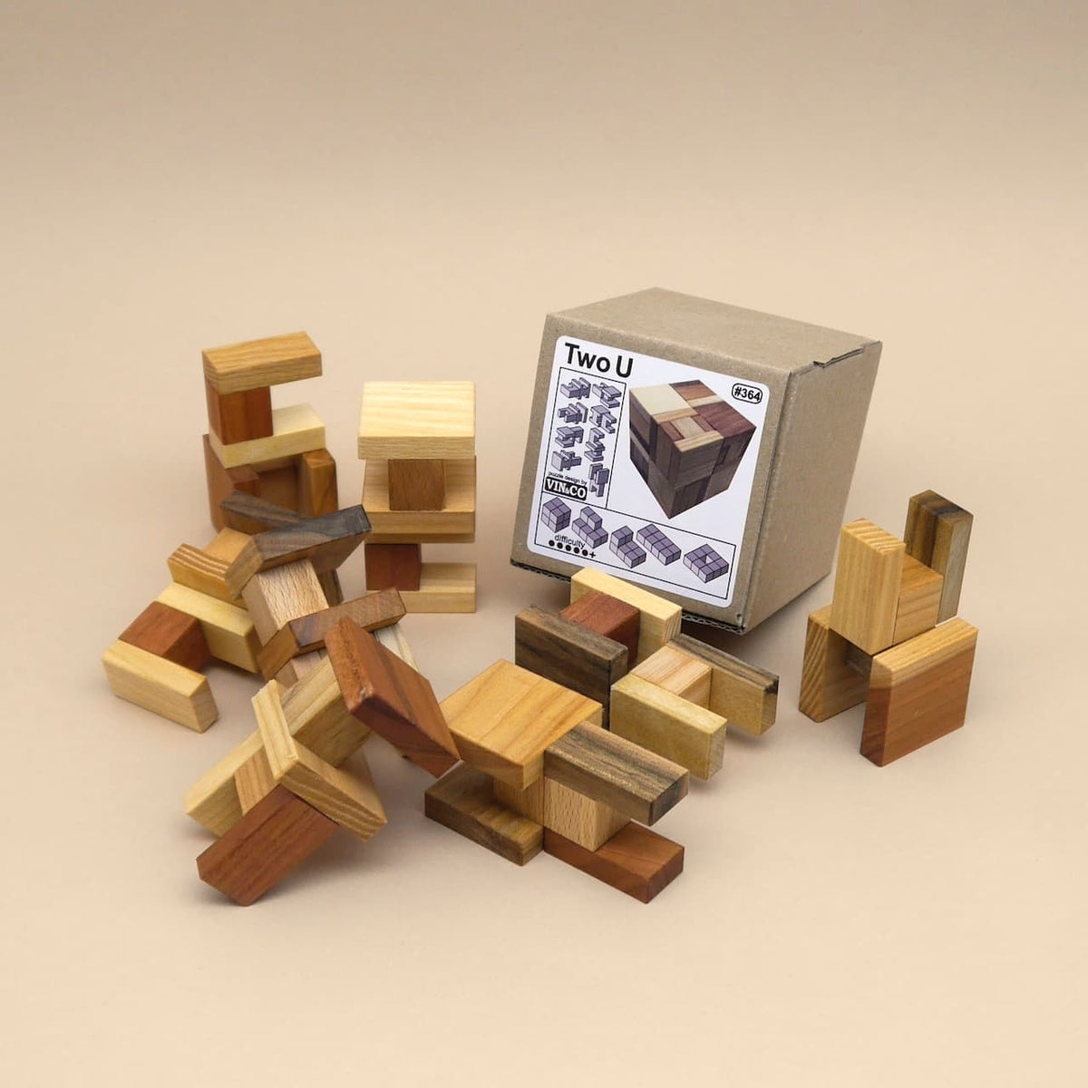 TWO U - schwieriges Interlocking-Puzzle – ROMBOL